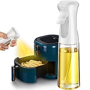 Oil Sprayer for Cooking, 200ml Glass Olive Oil Sprayer Mister, Olive Oil Spray Bottle, Kitchen Gadgets Accessories for Air Fryer, Canola Oil Spritzer, Widely Used for Salad Making, Baking, Frying, BBQ
