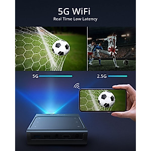 Mini Projector DLP - 5G WiFi Portable Pocket Projector with Tripod 1080P Movie Projector 150 ANSI Lumen, Built-in Android 7.1OS System