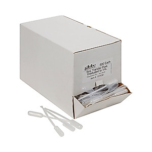 Globe Scientific Transfer Pipettes w/Large Bulb 5 mL, Non-Sterile, Graduated to the 1 mL Mark, LD Polyethylene, 145mm, 137030, 5000 count (10 Packs of 500)