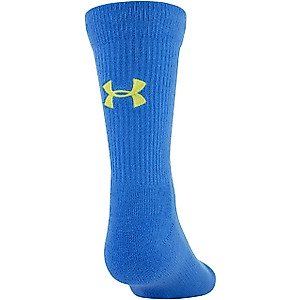 Under Armour Youth Novelty Crew Socks, 2-Pairs , White , Small