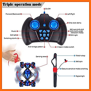 Remote Control Car Boys Gifts: Gesture Sensing RC Stunt Cars Kids Toys for Age 6 7 8 9 10 11 12 Year Old - Best Birthday Gifts