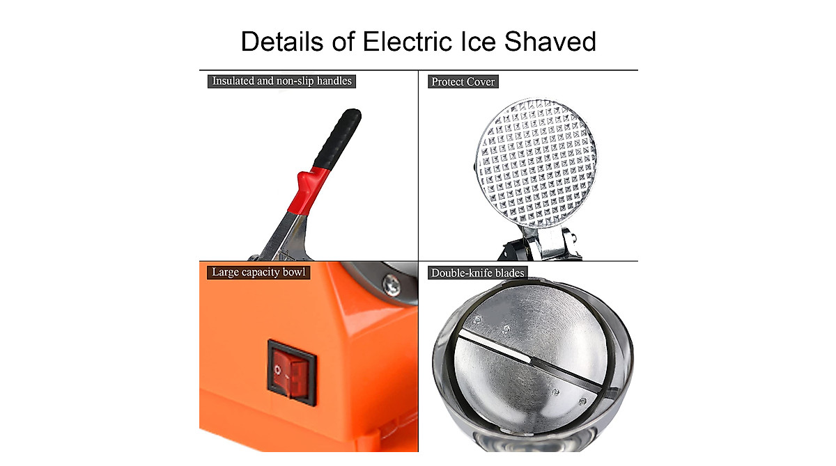 Electric Ice Crusher 300W for Home & Commercial Use | Fast Shaved Ice ...