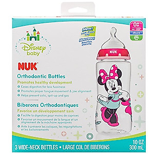 NUK Disney Baby Bottle, Minnie Mouse, 3 Count (Pack of 1)