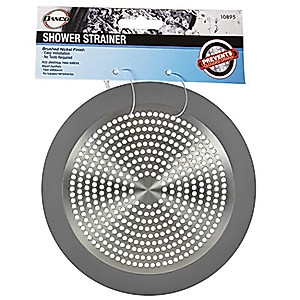 Danco 10895 Shower Drain Strainer, 5-3/4 inch, Brushed Nickel