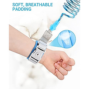 Upgrade] Anti Lost Wrist Link, Dr. Meter 2 in 1 Toddlers Safety Wristband Leash with Key & Lock, Dual Length 6.56ft Kids Walking Harness for Supermarket Mall Airport Amusement Park Zoo Travel