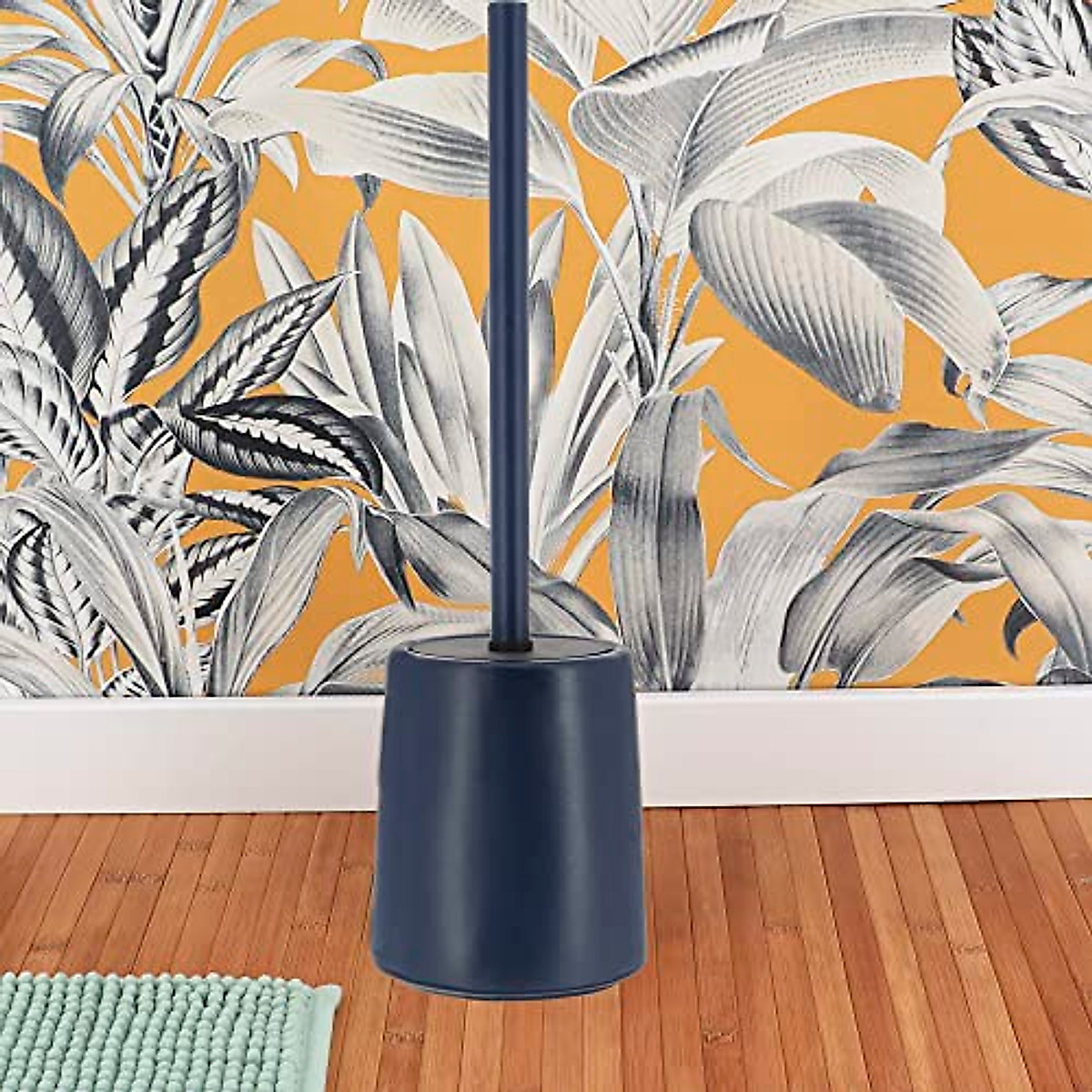 Navy Blue Bathroom Accessory Set - 4 Pieces - Sleek & Practical - Overcome Bathroom Issues with Our Smooth Collection for Organized, Sophisticated & Convenient Decor