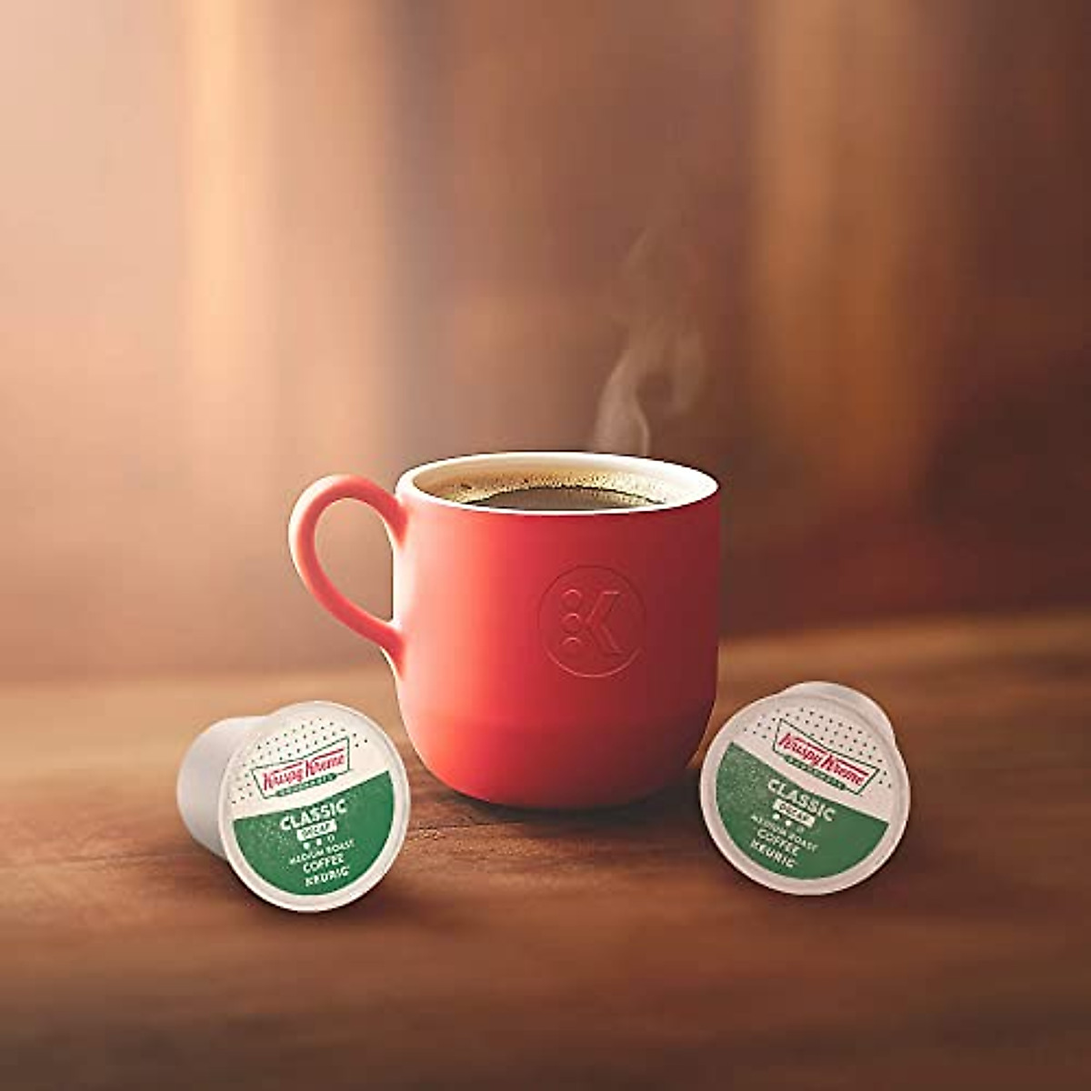 Krispy Kreme Classic Decaf, Single-Serve Keurig K-Cup Pods, Medium Roast Coffee Pods, 12 Count (Pack of 6)