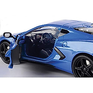 Motormax 2020 Chevrolet Corvette C8 Stingray Blue Metallic Timeless Legends 1/24 Diecast Model Car 79360