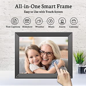 BSIMB Digital Picture Frame(W15A), Unlimited Cloud Storage, Support up to 32 GB Micro SD card, Including Sleep Mode