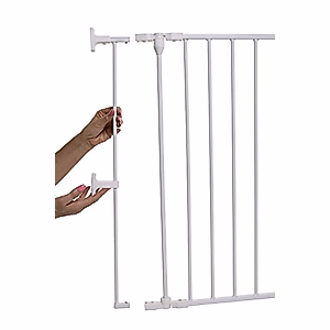 Dreambaby Newport Adapta Baby Gate - Use at Top or Bottom of Stairs - for Straight, Angled or Irregular Shaped Openings (White)
