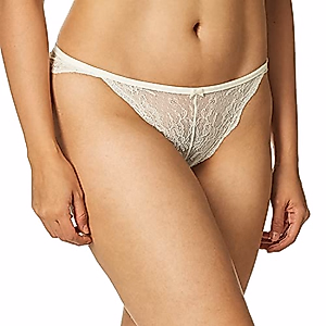 Maidenform Women's All Over Lace Tanga, Ivory, 6