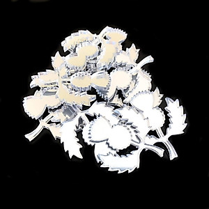 Super Cool Creations Scottish Thistle Shaped Crafting Mirrors, Set of 10, Many Colours, Shatterproof Acrylic, Mocha Brown, Pack of 10 x 6cm