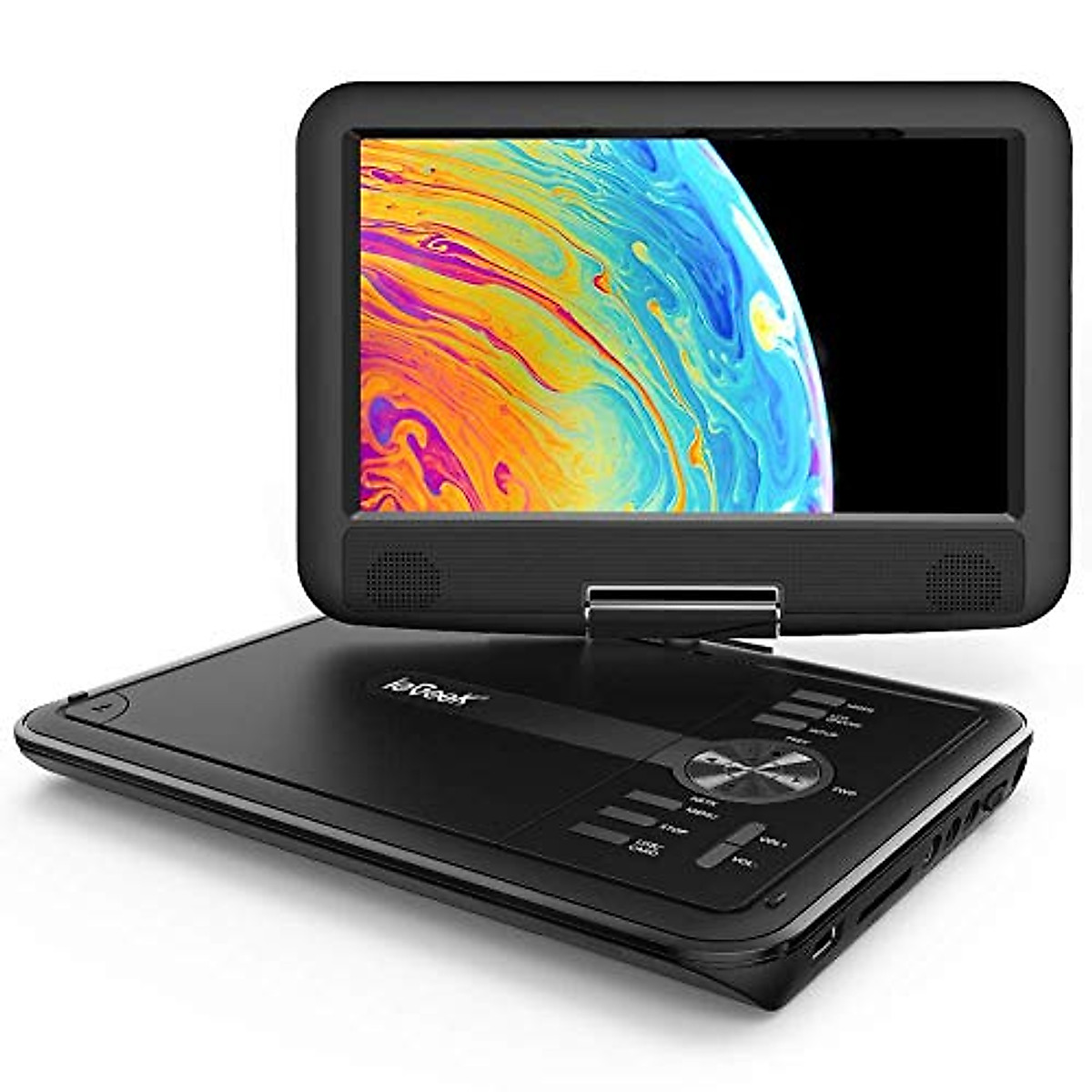 ieGeek 16.9'' Black Portable DVD Player with Screen and 11.5'' Black Car DVD Player