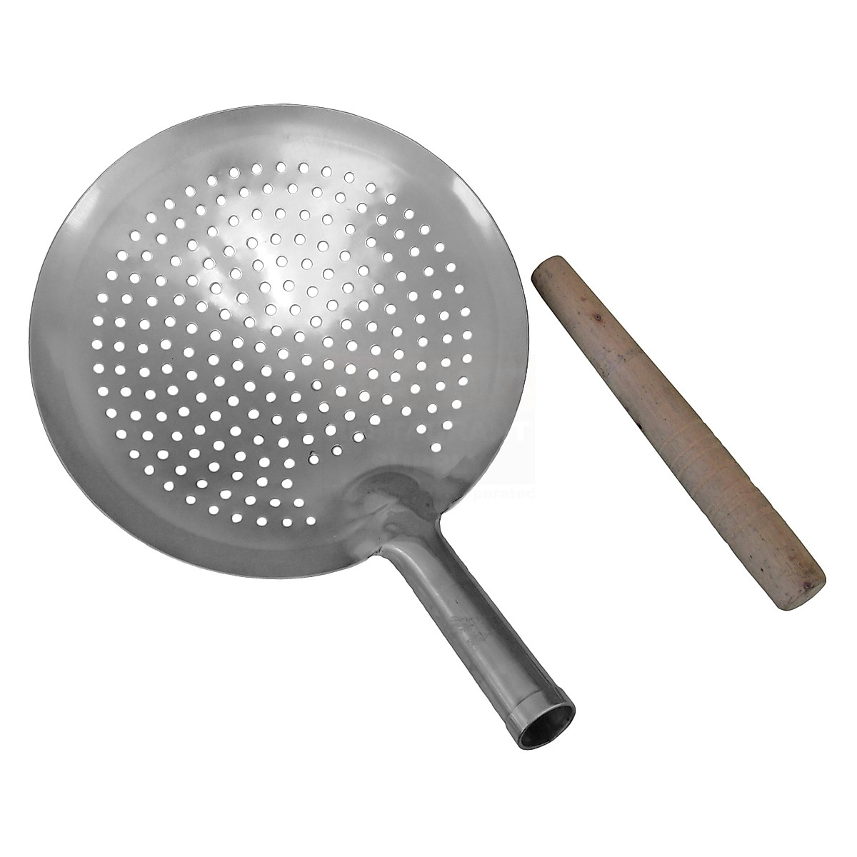 10" Stainless Strainer w/Removable Wood Handle, Each