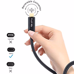 Tek Styz PRO 45W Charge Kit Compatible with Your Sony WF-1000XM4 with Fast/Quick Charge 3 Plus Hi-Power 100W PD/USB-C 4ft Cable! (Black)