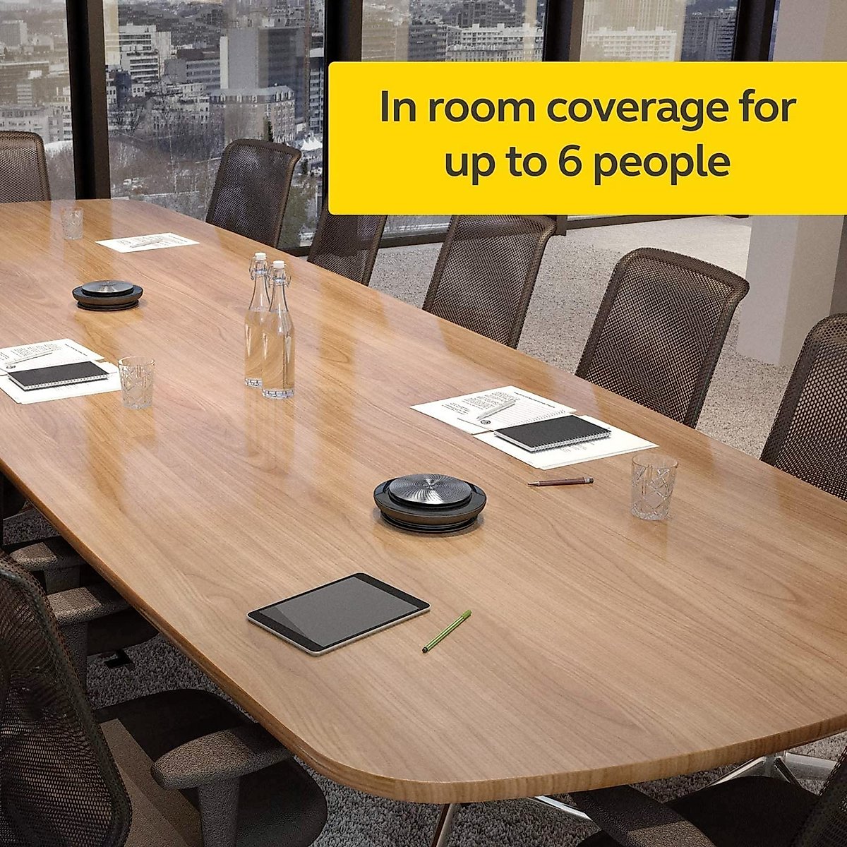 Jabra Bluetooth Speakerphone Speak 710 - Compatible with USB, Pc, Mac, Bluetooth Devices, Voice, Video Apps - Zoom, Skype, Teams Version, Set of 2 Speakers Bundle (Deluxe MS Bundle w/AC Charger)