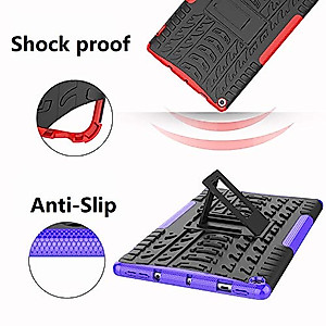 Boskin for Kindle Fire hd 10 case 2019 2017 Release,Kickstand Heavy Duty Cover for Amazon fire hd 10 Tablet 9th 7th Generation (Blue)