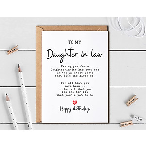 To My Daughter-In-Law - Daughter-In-Law Birthday Card - Daughter-In-Law Is The Greatest Gifts In My Life - Birthday Card For Daughter-In-Law