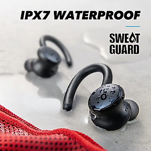 Soundcore by Anker, Sport X10 True Wireless Workout Earbuds, Rotatable Ear Hooks, Deep Bass, IPX7 Waterproof, Sweatproof, with Life Q30 Active Noise Cancelling Headphones, Hi-Res Sound