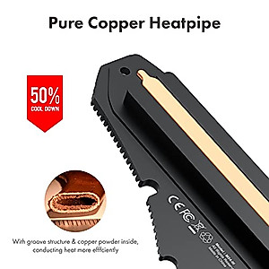 ineo PS5 Heatsink, M.2 NVME SSD Heatsink for PS5 Internal PCIe M.2 NVMe Gaming SSD, Magnesium Aluminum Alloy Designed with Pure Copper Strip [M24]