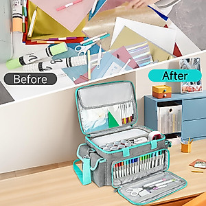 LEFOR·Z Carrying Case Compatible with Cricut Joy Xtra,Protable Travel Storage Bag with Removable Dividers Fits for Cricut Joy Xtra Accessories and Supplies