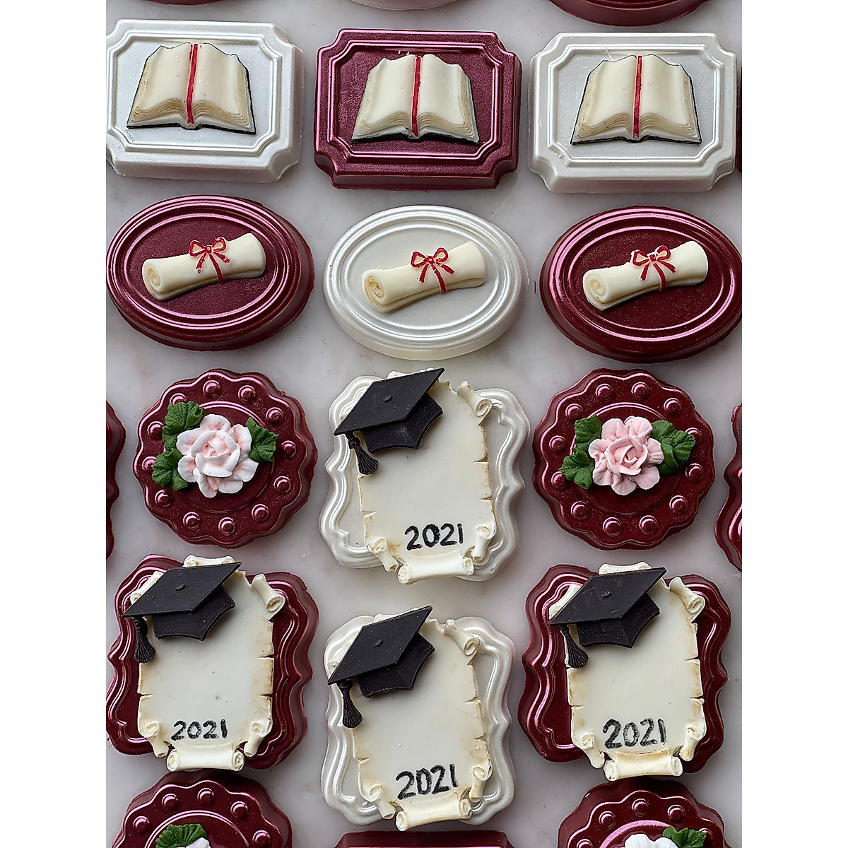 Mini Graduation Mold Graduation Cookie Cutters Graduation Cupcake Toppers Graduation Chocolate Candy Fondant Mold for Graduation Party Supplies