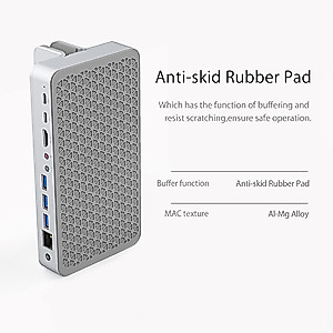 SHYPT USB C HUB with Adjustable Stand Holder Type C to USB3.0 RJ45 PD Dock HDMI-Compatible Adapter Splitter for PC Accessories