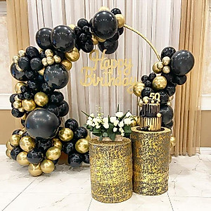 Gold Chrome Metallic Balloons 5 inch Helium Balloons Thick Latex Gold Arch 50PCS for Birthday Party Decorations Baby Shower Bridal Shower Wedding Engagement Anniversary Christmas Festival (Gold)