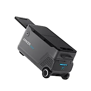 Anker EverFrost 50 Powered Cooler, 53L Portable Refrigerator for Car, Powered Cooler with 299Wh Battery, Powered by AC/DC or Solar, For Outdoor Camping, Travel, and Fishing, Fits in Trucks (Renewed)