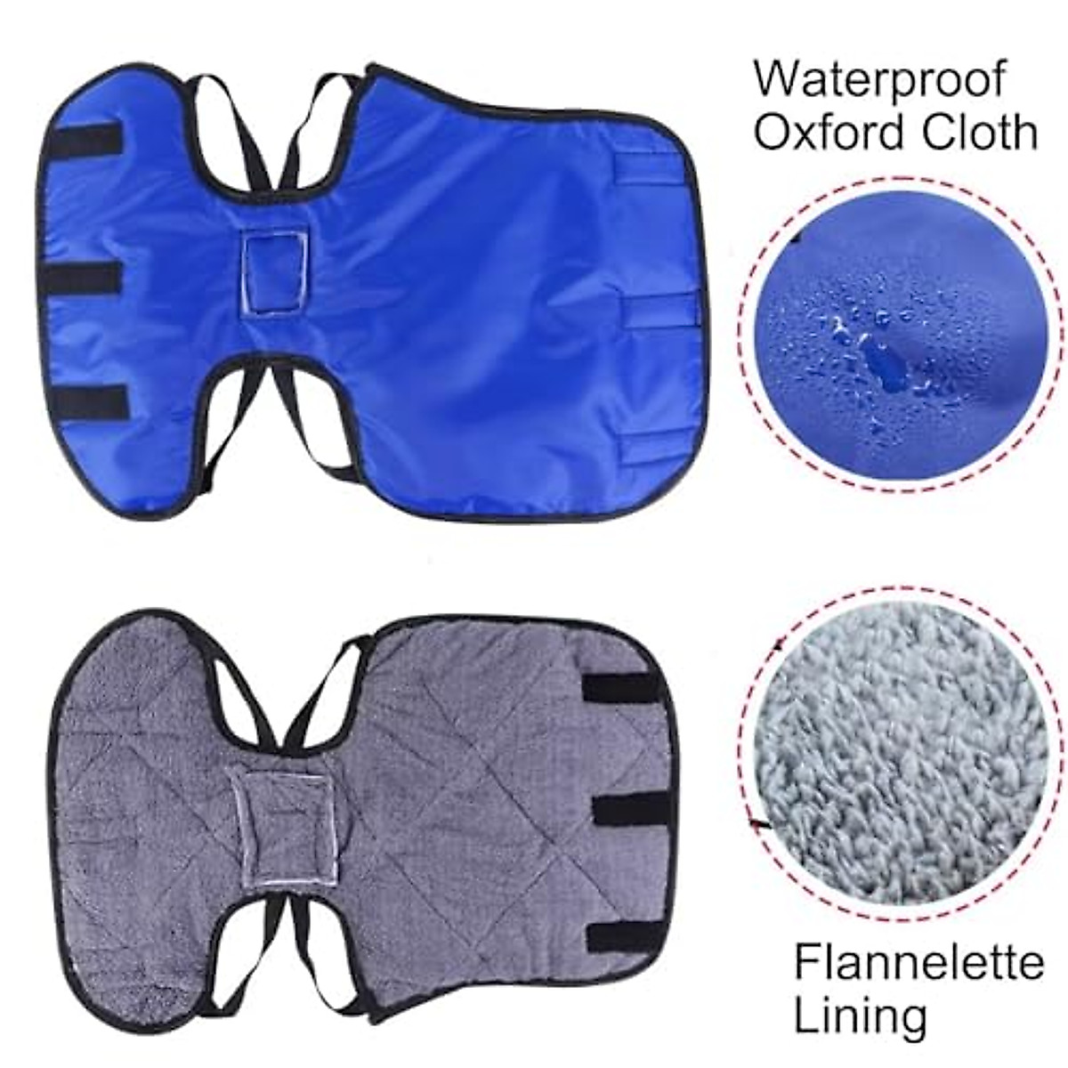 2 Pcs Goat Coat for Winter Goat Blanket Cold Weather Waterproof Windproof Goat Jacket Blanket to Keep Goat Warm Lamb Coat with Straps, Blue