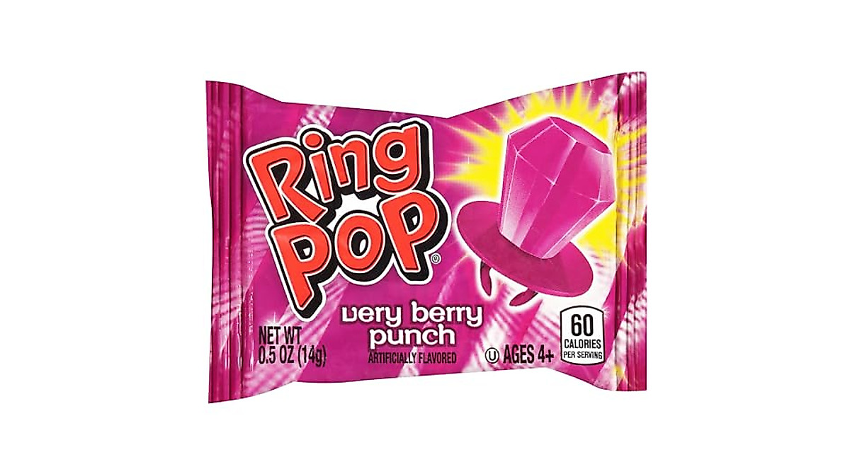 Ring Pop Purple Berry Lollipops - Bulk 30 Count Party Pack