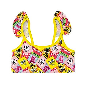 SpongeBob SquarePants Bikini Girls Kids Yellow 2 Piece Swimsuit 6-8 Years