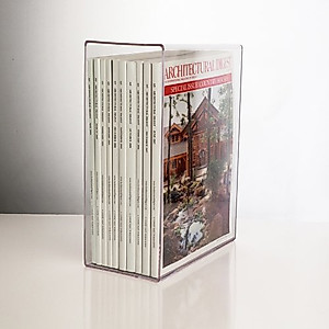 U.S. Acrylic, Inc. Clear Plastic Magazine Holder, 4.88Lx8.88Wx11.88H
