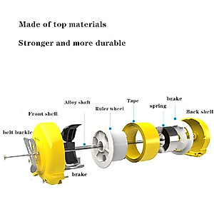 Tape Measure Retractable Metric and Imperial 10ft 16ft 25ft 33ft Measuring Tape with Magnetic Hook Impact Resistant Rubberized Case(25ft)