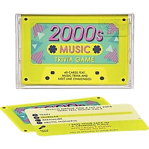 Ridley’s 2000s Music Trivia Card Game – Quiz Game for Adults and Kids – 2+ Players – Includes 40 Cards with Unique Questions – Fun Family Game – Makes a Great Gift