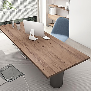 Boobest 15.74"x118" Thick Tan Wood Contact Paper Peel and Stick Wallpaper Wood Vinyl Furniture Wrap Waterproof Removable Self Adhesive Wood Grain Contact Paper for Countertop Cabinet Dresser Shelves