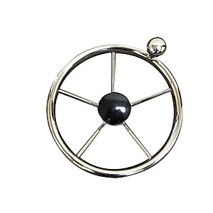 Pactrade Marine Destroyer 15 1/2" Steering Wheel Control Knob Black Cap 5 Spoke