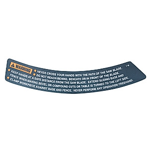 Bosch Parts 2610994139 Left Warning Sticker