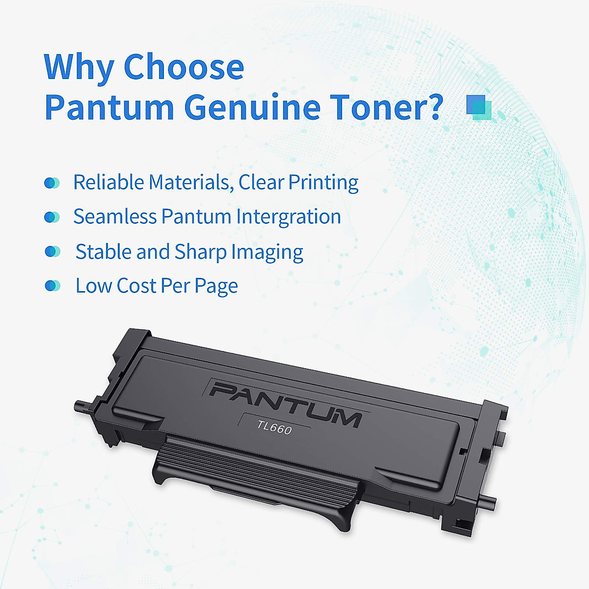 Pantum Original Toner Cartridge TL660 Works L2300DW M7102DW M6802FDW P3012DW P3302DW M6702DW M7102DN M7202FDW M7302FDW Series Laser Printer (1 Pack)