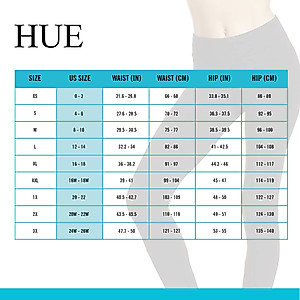 HUE womens Cotton Ultra With Wide Waistband, Assorted leggings pants, Black, Medium US