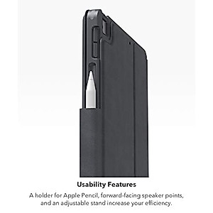 ZAGG Pro Keys Detachable Case and Wireless Keyboard for Apple iPad Pro 10.2", Multi-Device Bluetooth Pairing, Backlit Laptop-Style Keys, Apple Pencil Holder, 6.6ft Drop Protection, Lightweight, Black