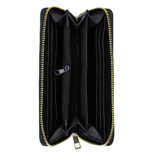 Premium Glitter Fabric Bling Continental Zip Around Wallet, Silver