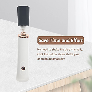 CALIDAKA Electric Eyelash Shaker, Waterproof Eyelash Glue Mixer, Electric Eyelash Glue Shaker Nail Polish Shaking Machine, Eyelash Glue Decanter for Fake Eyelash Grafting Extension, White