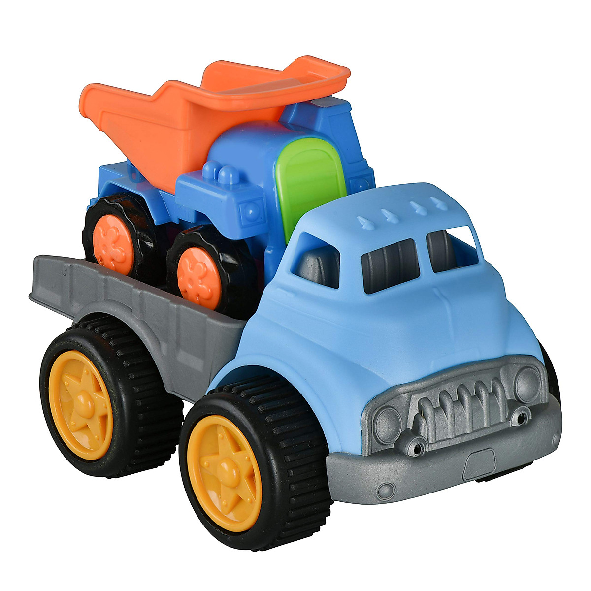 Playkidz Construction Trucks Bulk Pack of [9] Go Cunstruction for Boys & Girls Assorted Vehicles for Home, School, Party, Toddler Birthday & More Recommended Ages 3+