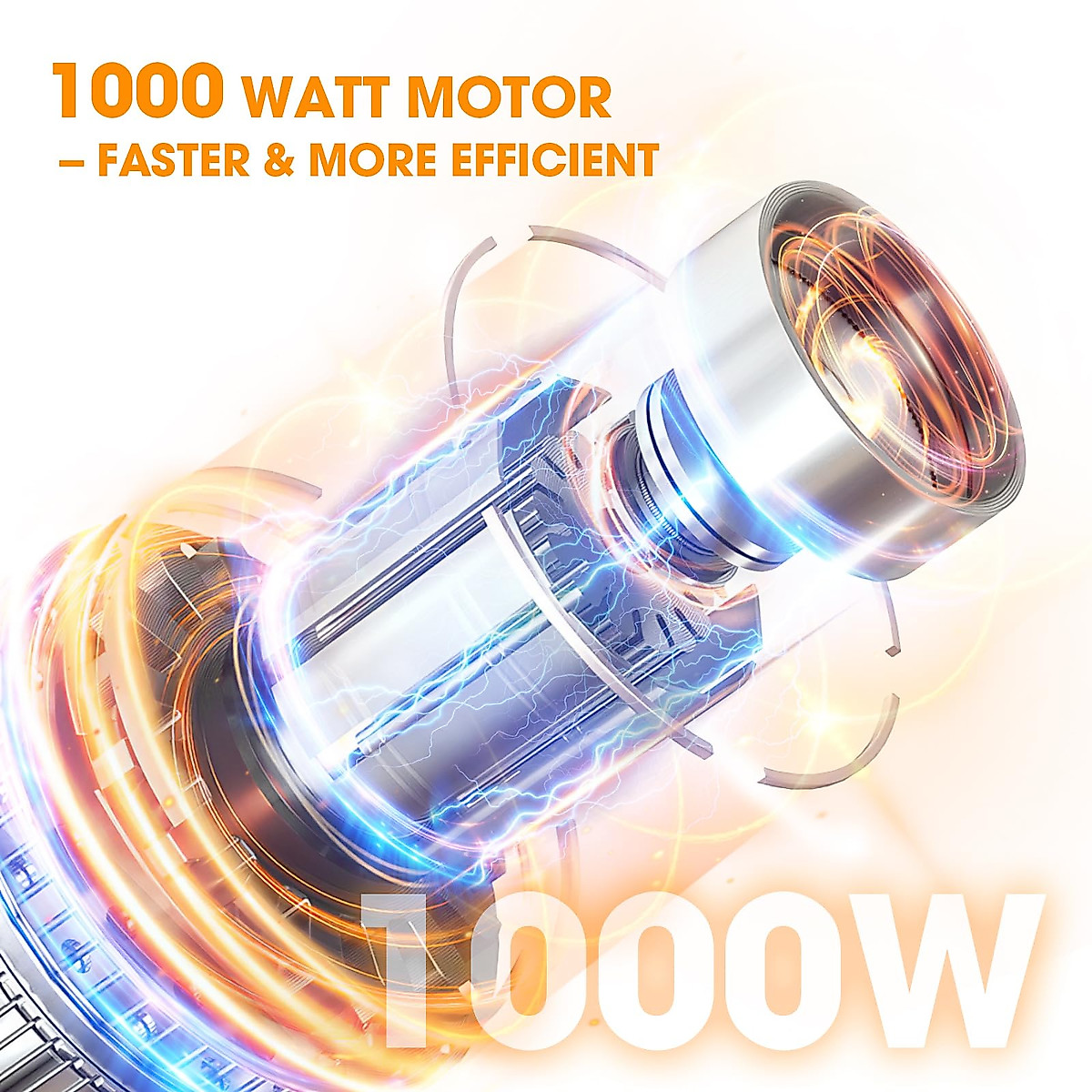 FUNAVO.vo Immersion Blender, 1000W Anti-scratch 5-in-1 Hand Blender, Upgraded 12 Speed Stainless Steel Blade Stick Blender with Turbo Mode, 20oz Beaker, 17oz Chopping Bowl, Whisk, BPA-Free