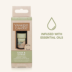 Yankee Candle Home Fragrance Oil | Sage & Citrus Scent | for Ultrasonic Aroma Diffuser 0.34 Fl Oz (Pack of 1)