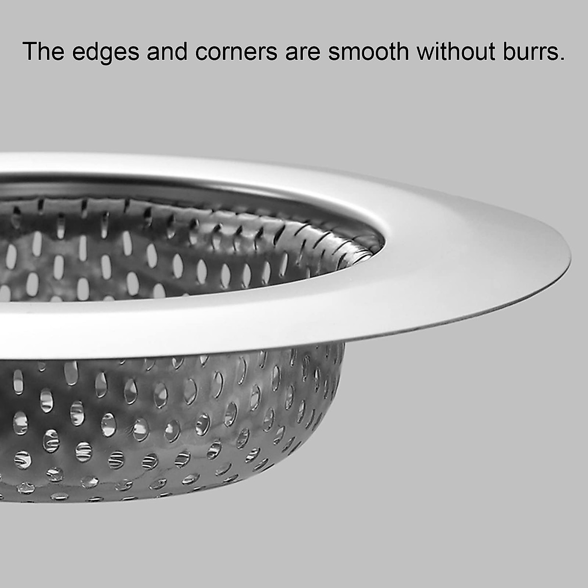 NEREIDS NET Stainless Steel Kitchen Sink Strainer, Bathtub Hair Catcher Anti-Blocking Universal Stainless Steel Toilet Shower Basin Drain Filter for Kitchen Silver