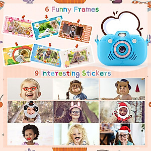 Kids Camera, Digital Camera for Kids 36M 2.7K Video Recorder with Fill-in Light, Automatic Shut-Down, 2.0 Inch Screen, Video Camera Christmas Birthdays for Girls Boys Toddlers Age 3 4 5 6 7 8 (Blue)