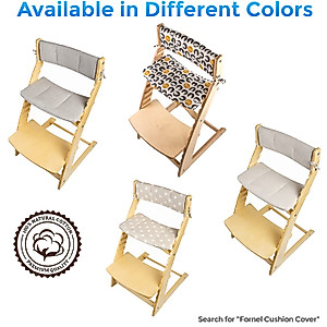 Fornel Chair Cushion for Adjustable Highhair with Backrest and Seat Cover (tan)