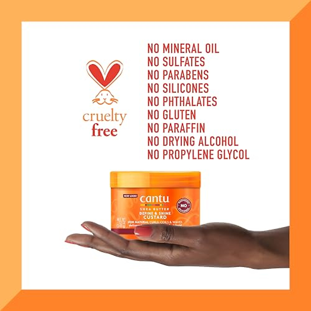 Cantu Define & Shine Custard with Shea Butter for Natural Hair, 12 oz (Packaging May Vary)